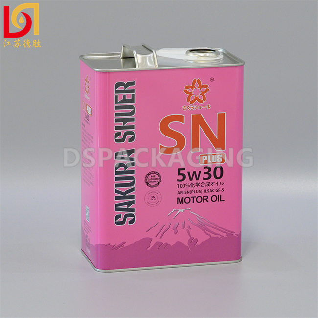 4 Liter SAKURA Engine Oil Can with Spout - Desheng