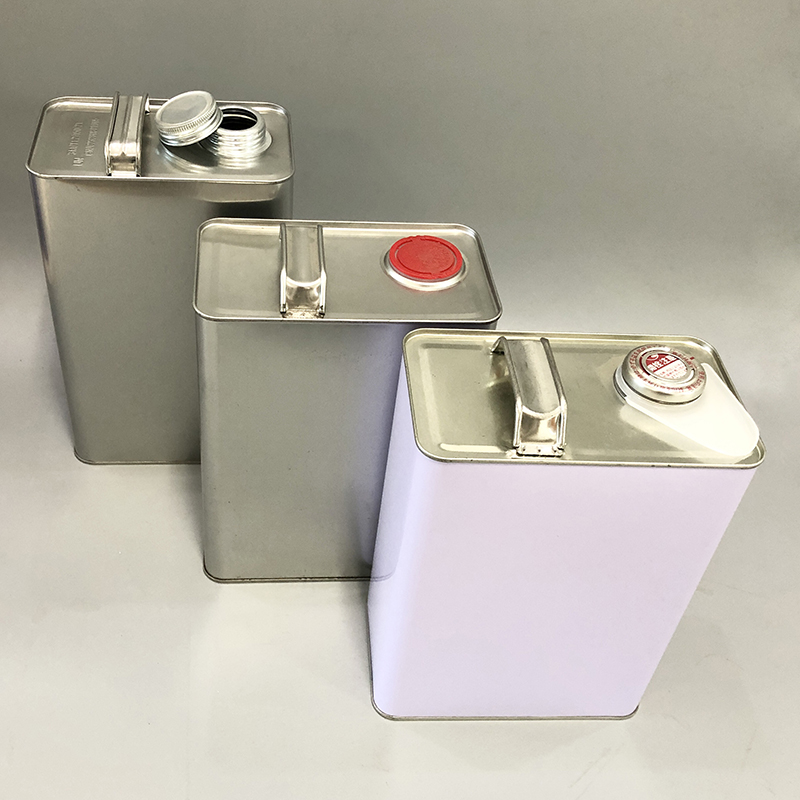 4 Liter Oblong Tin Can with Lid - Desheng