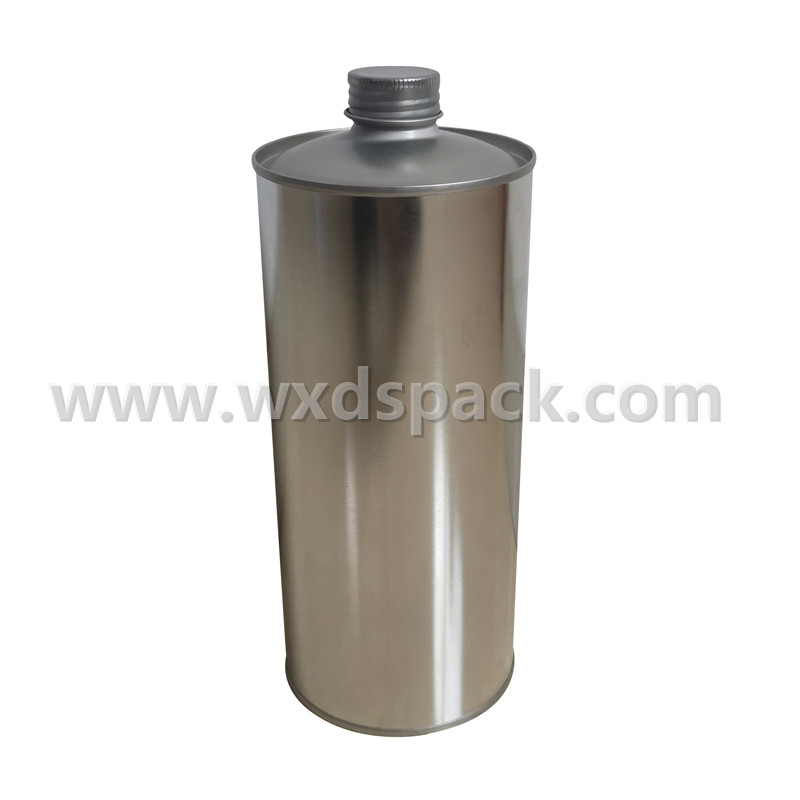 1L Round Cone Motor Oil Tin Can with Screw Top - Desheng