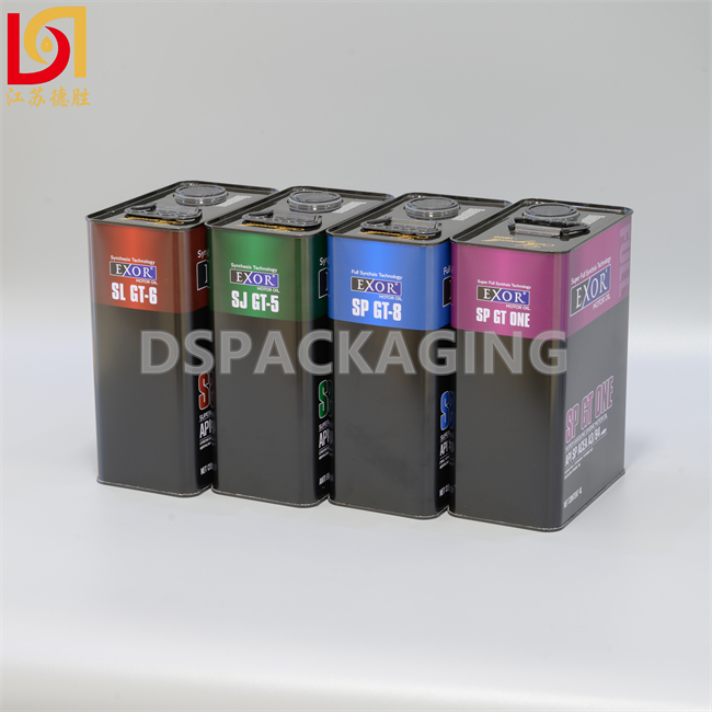 All Black Square Motor Oil Can - Desheng