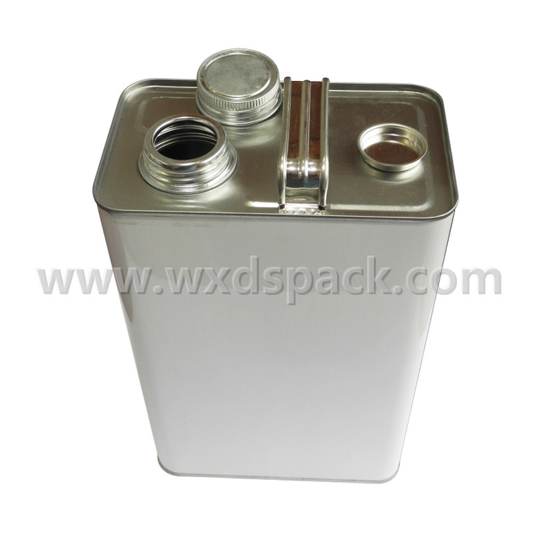 1 Gallon White F Style Tin Cans with Screw Top - Desheng