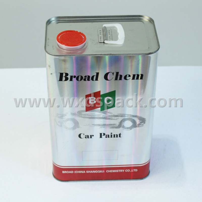 5L Square F-Style Tin Cans with Plastic Lid for Paint - Desheng