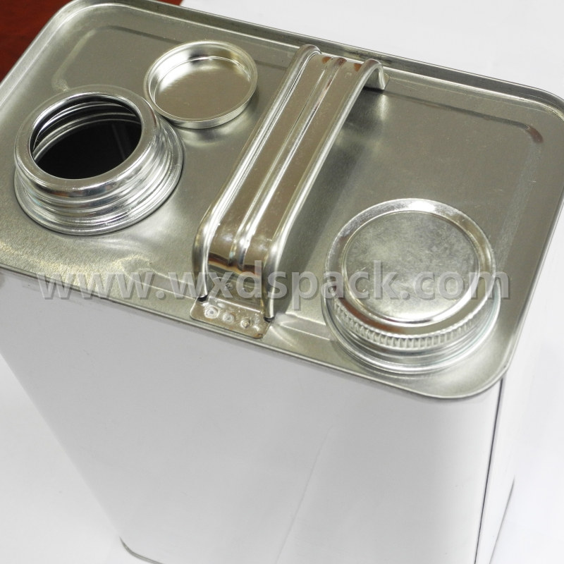 1 Gallon White F Style Tin Cans with Screw Top - Desheng