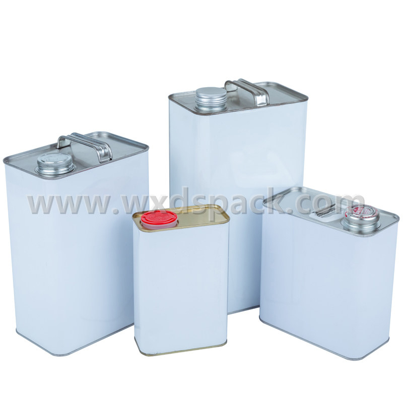 Rectangular F style Tin Cans with Various Metal Lids - Desheng