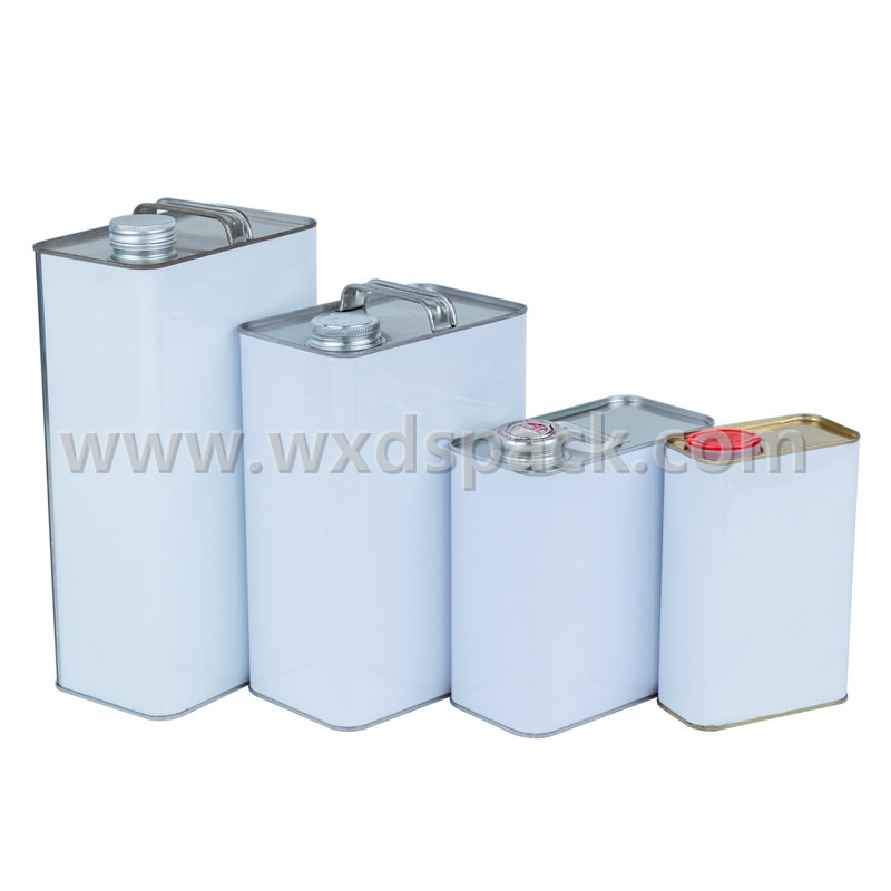 Rectangular F style Tin Cans with Various Metal Lids - Desheng