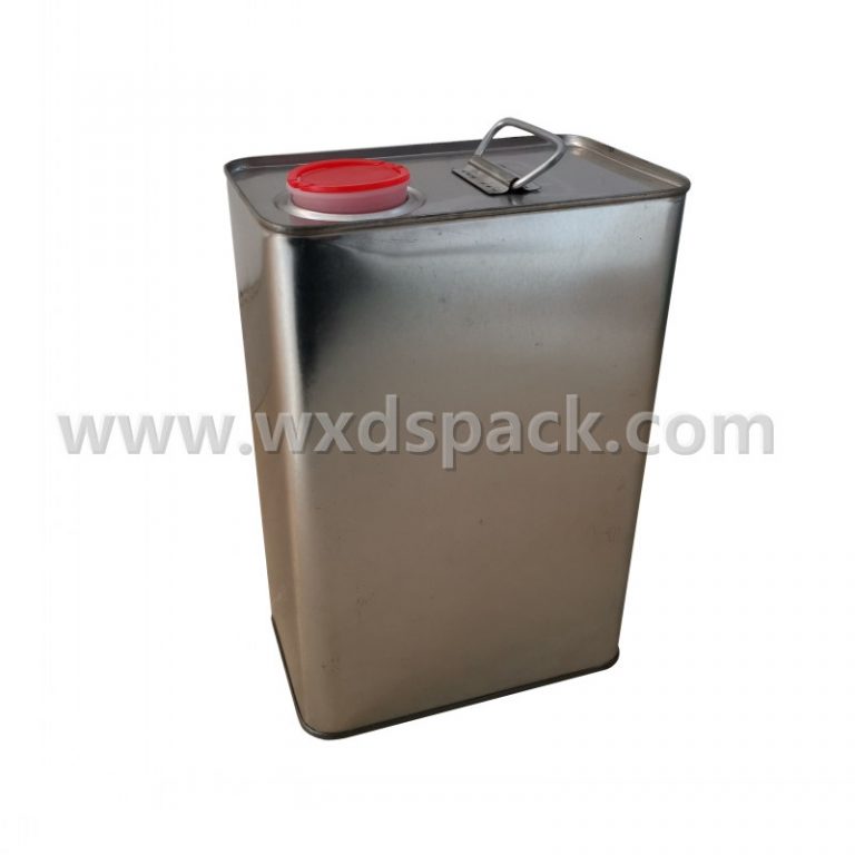 1 Gallon Silver F-style Tin Cans with Folded Handle - Desheng