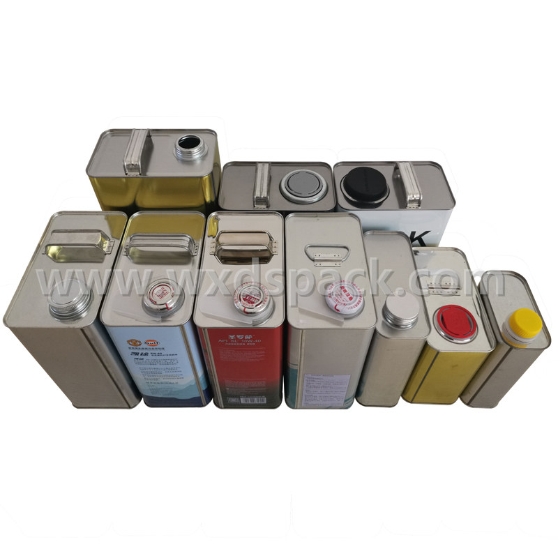Customized Oblong Engine Oil Tin Cans with Lids - Desheng