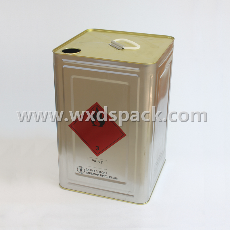 18.5L Square Steel Bucket with Lid - Desheng