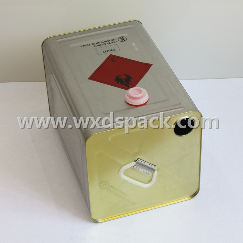 18.5L Square Steel Bucket with Lid - Desheng