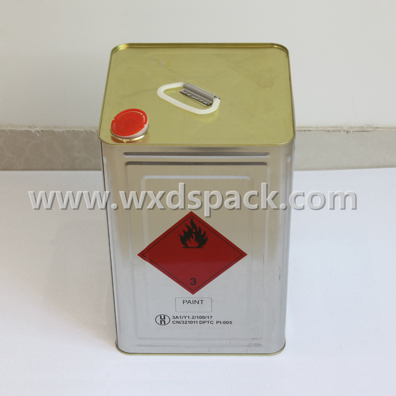 18.5L Square Steel Bucket with Lid - Desheng