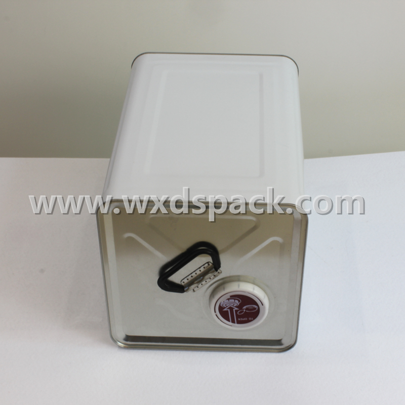 18L Square Metal Bucket for Engine Oil - Desheng