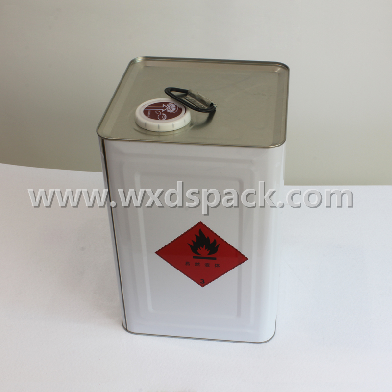 18L Square Metal Bucket for Engine Oil - Desheng