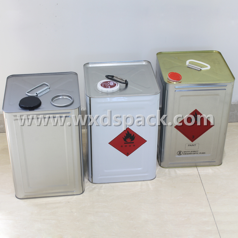 18.5L Square Steel Bucket with Lid - Desheng