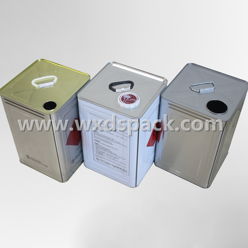 18.5L Square Steel Bucket with Lid - Desheng