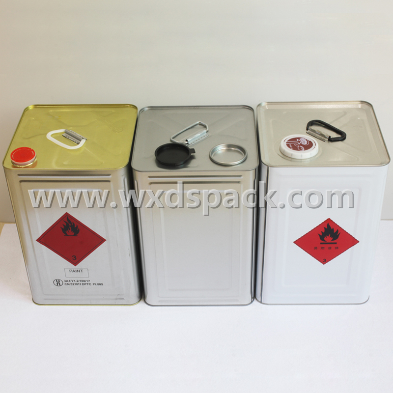 18L Square Metal Bucket for Engine Oil - Desheng