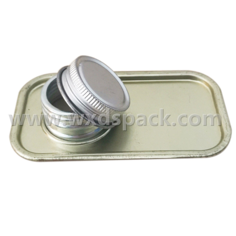 1L Metal Square Tin Can Top with Screw Cap - Desheng