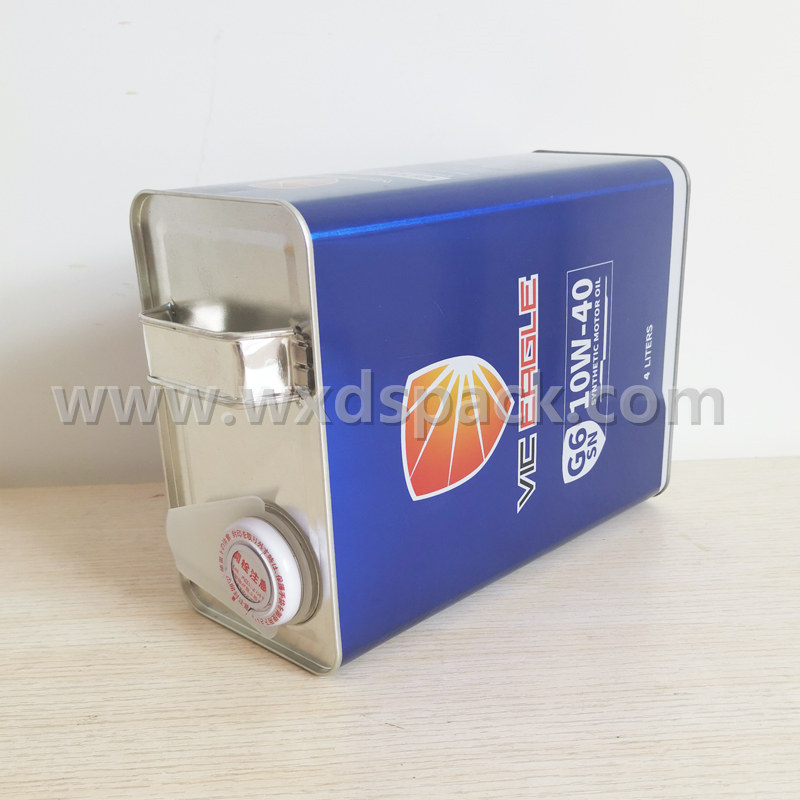 1 Gallon European Style 10W40 Engine Oil Tin Cans - Desheng