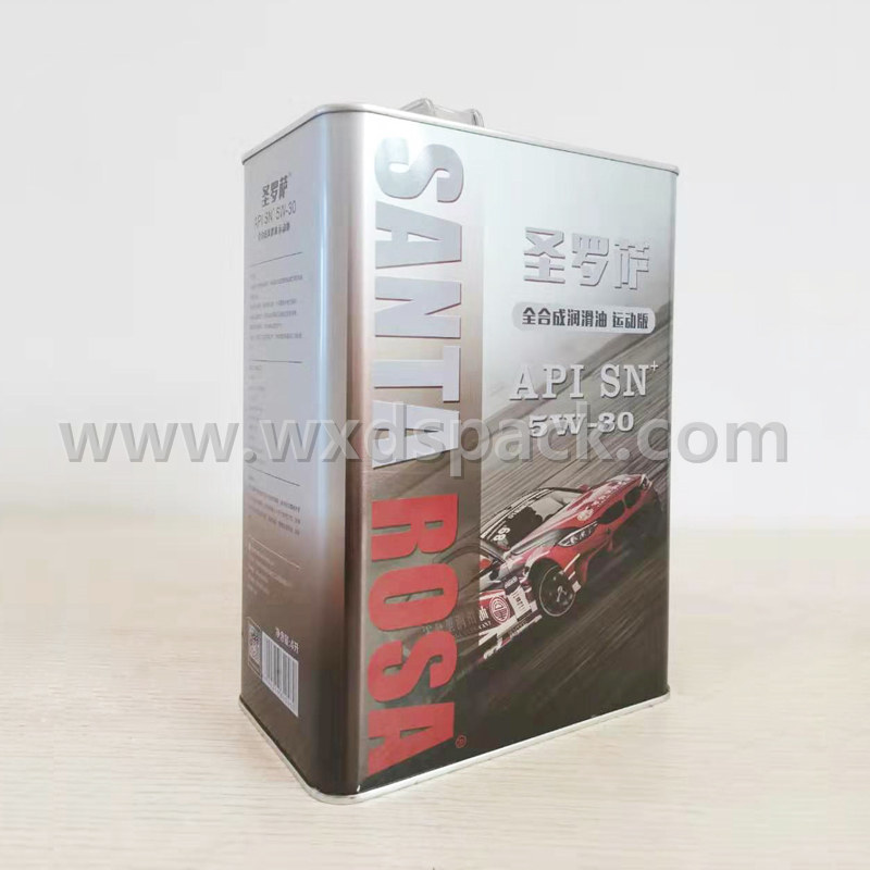 4L / 1 Gallon China Popular Motor Oil Tin Cans / Buckets - Desheng