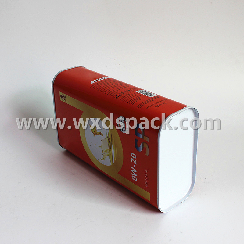 OEM 1L Oblong F-style Tin Can with Printing - Desheng