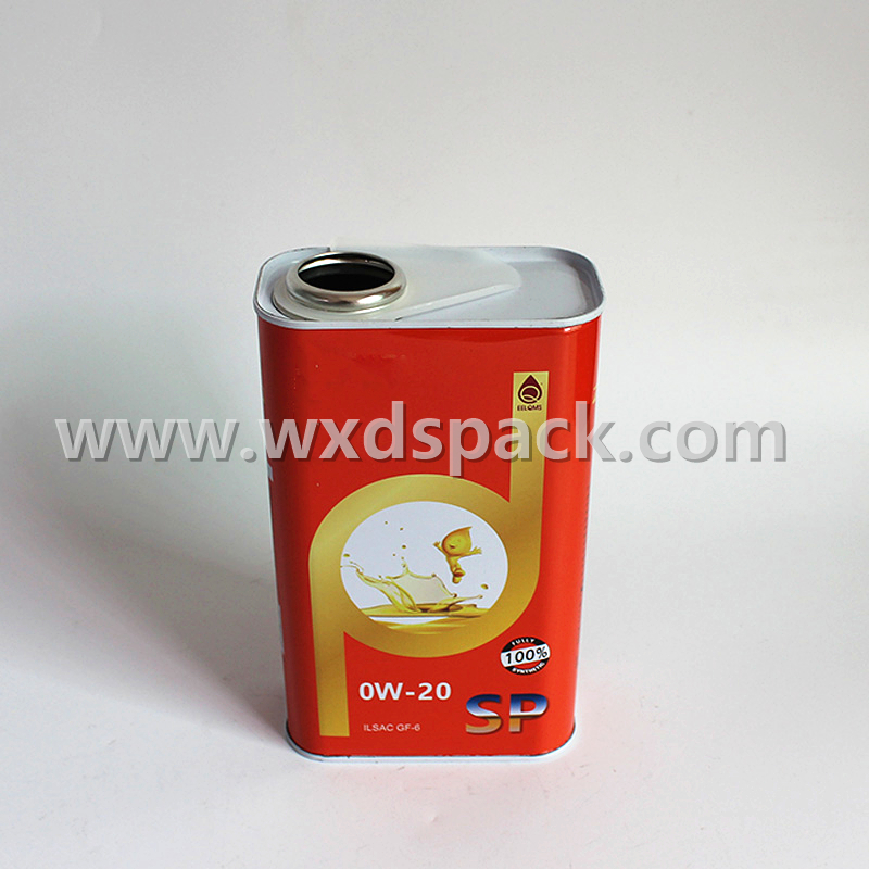 OEM 1L Oblong F-style Tin Can with Printing - Desheng