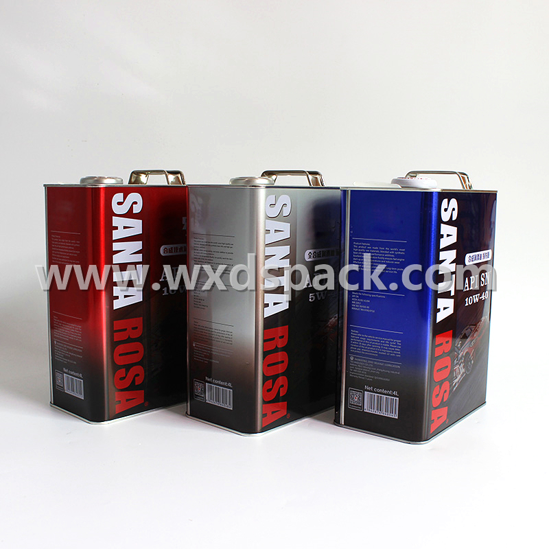 Custom Printing 4L F-style Tin Can for Lubricant - Desheng
