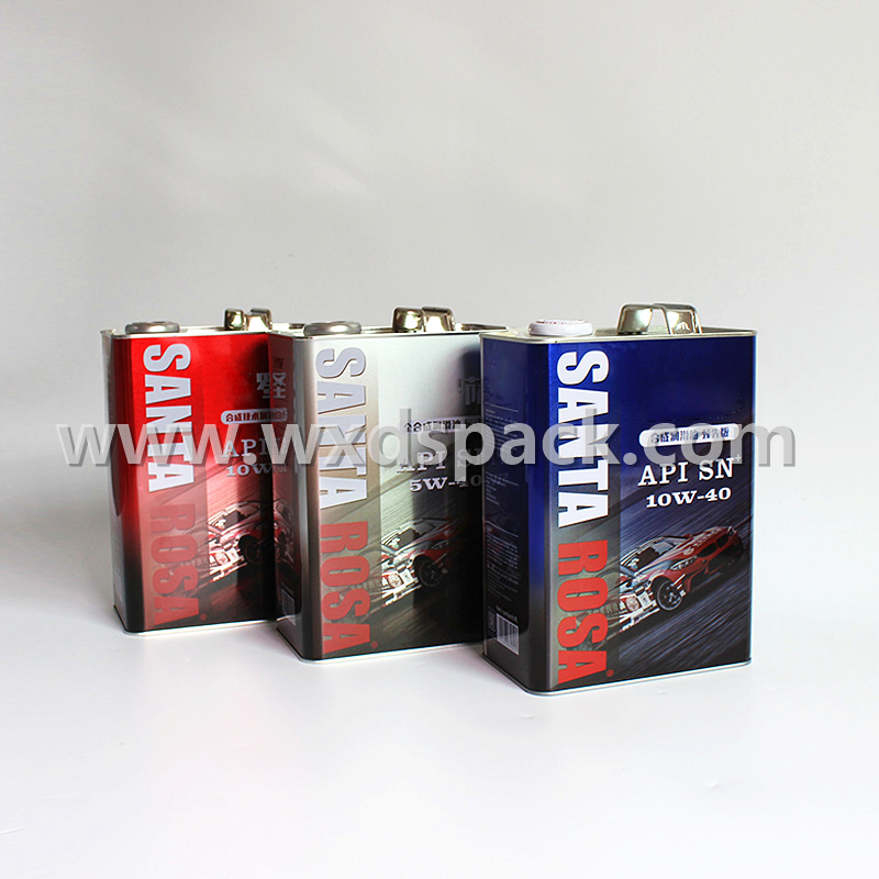 Custom Printing 4L F-style Tin Can for Lubricant - Desheng