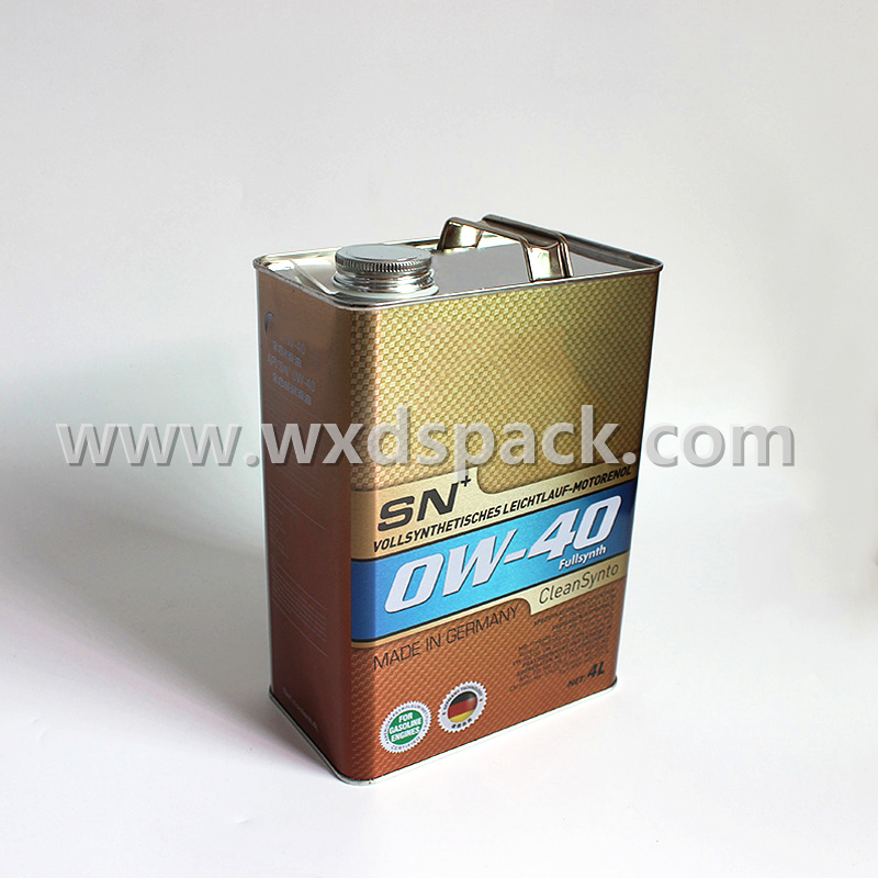 Customized Square Car Oil Can 4L - Desheng