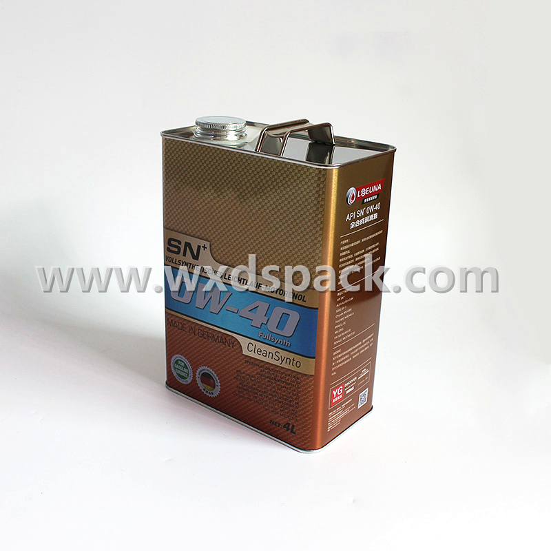 Customized Square Car Oil Can 4L - Desheng