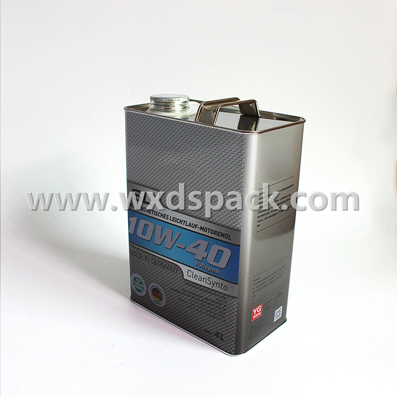 Printed 4L Square Brake Fluid Tin Can - Desheng
