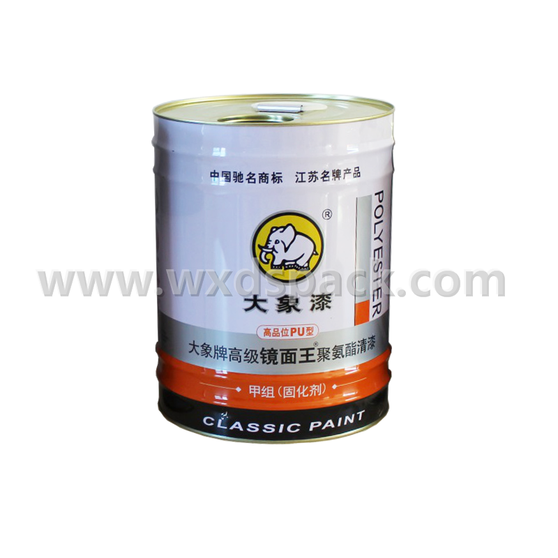 10L Series Round Tin Cans Paint Pails with Closed Top - Desheng