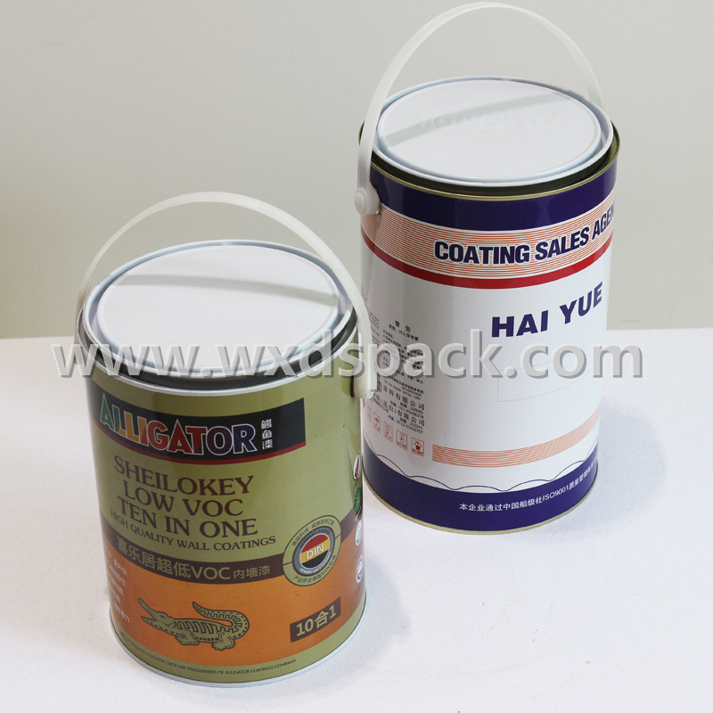 Round Paint Tin with Plain Lever Lid - Desheng