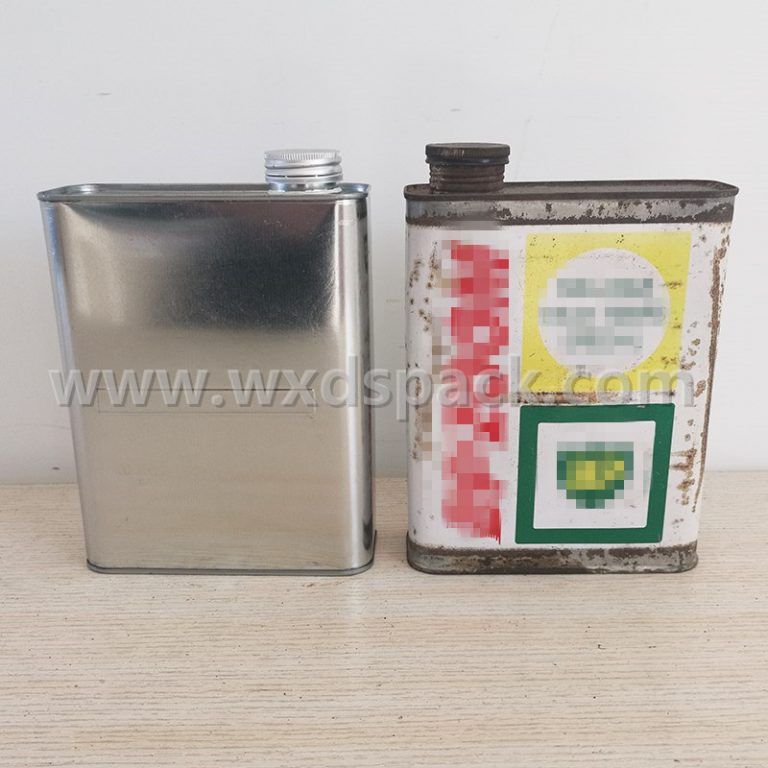 1L Vintage European Motor Oil Tin Can with Screw Top - Desheng